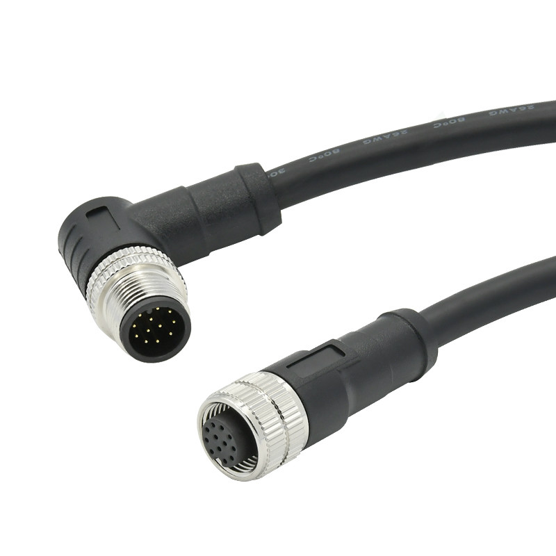 M12 Plugs 3 - 17 Pins Cores Male Female Outside M12 Pur Sensor Cable ...