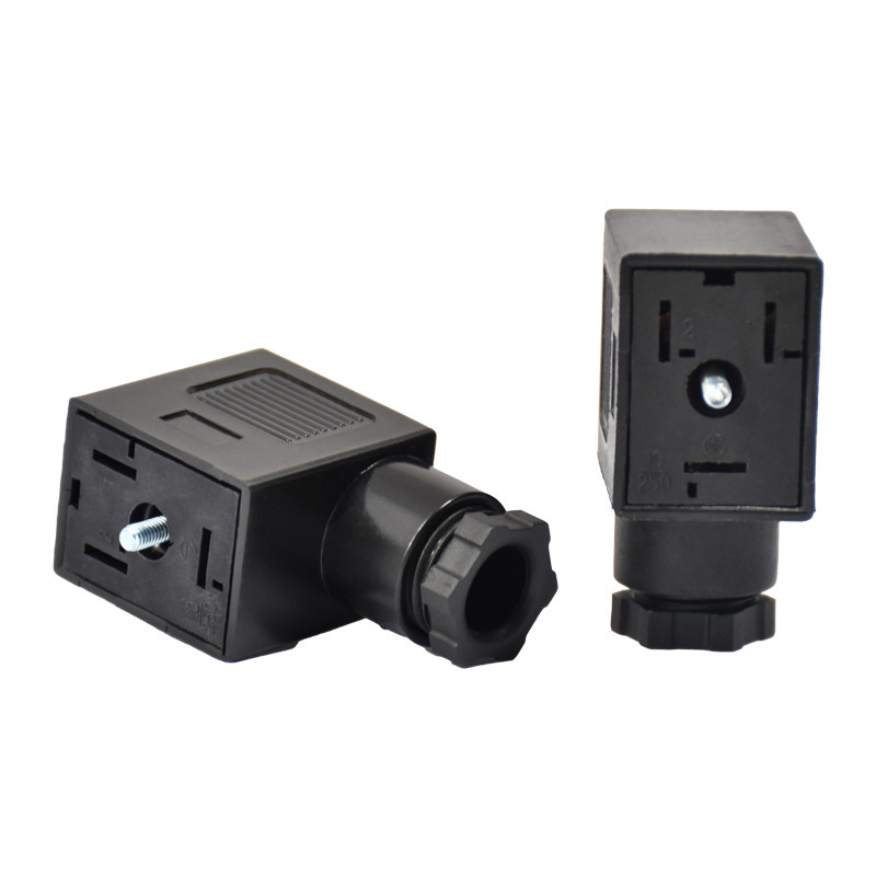10A 250V Solenoid Valve Connector DIN43650A Screw M3 Plug Base LED ...