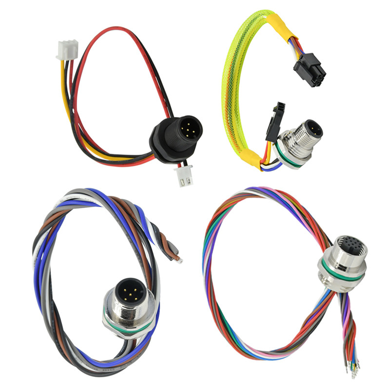 8 Positions M12 Waterproof Connector A Code Female Wall Panel Mounting ...