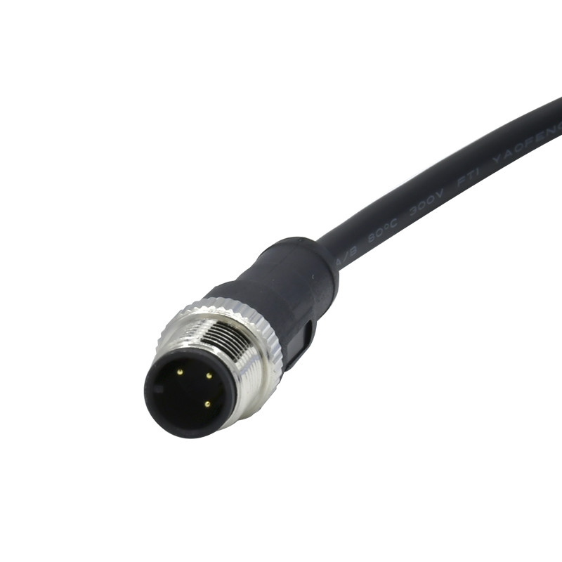 A Coding 3 Pin M12 Waterproof Connector Male Female Straight Angle ...