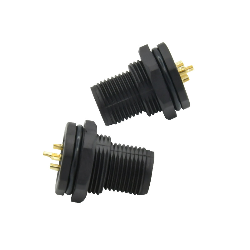 Screw Panel Mounting Metal Plastic M12 4 5 Contacts Waterproof Sensor ...