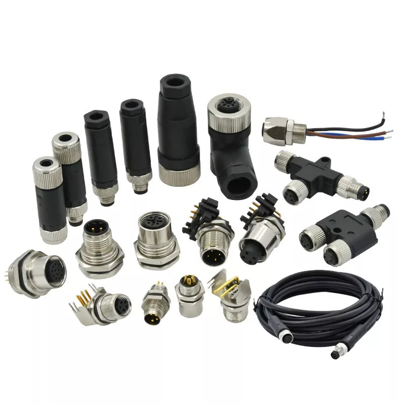 IP68 3 4 5 6 8 12 17 Pin A B D Code Male Female Cable Molding Straight ...