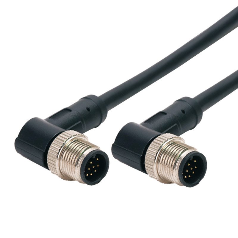 3 4 5 8 12pins M12 Waterproof Connector Signal Molding Straight Cable ...