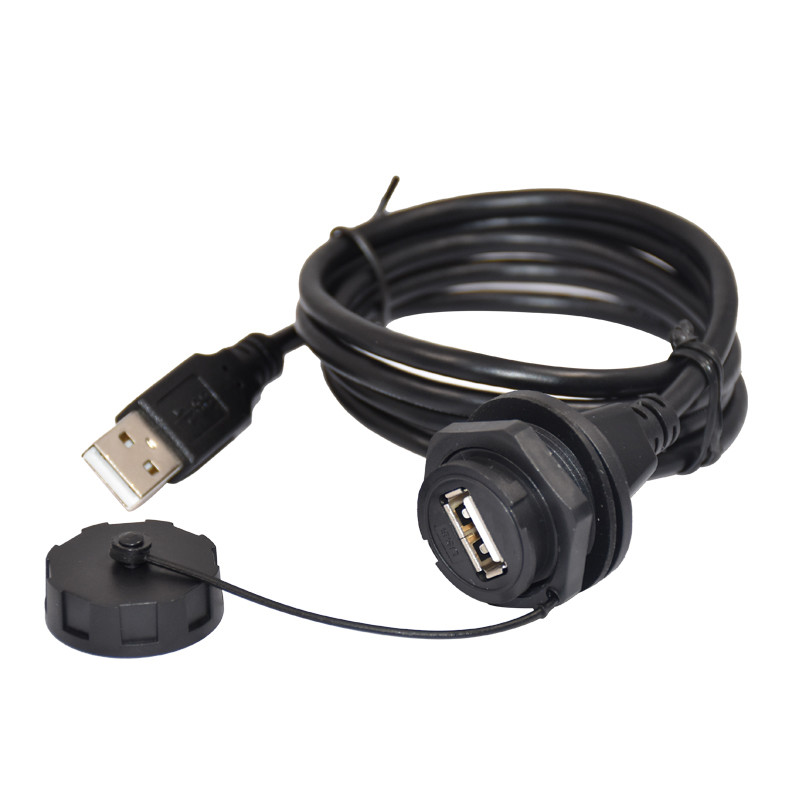 Rohs Industrial Ethernet Connector Male USB 2.0 To Female Panel USB 2.0 ...