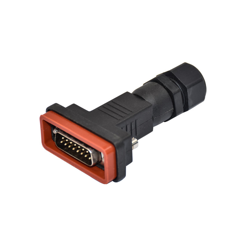 IP68 Industrial Ethernet Connector D-SUB 15 Pins Male Assembly ...