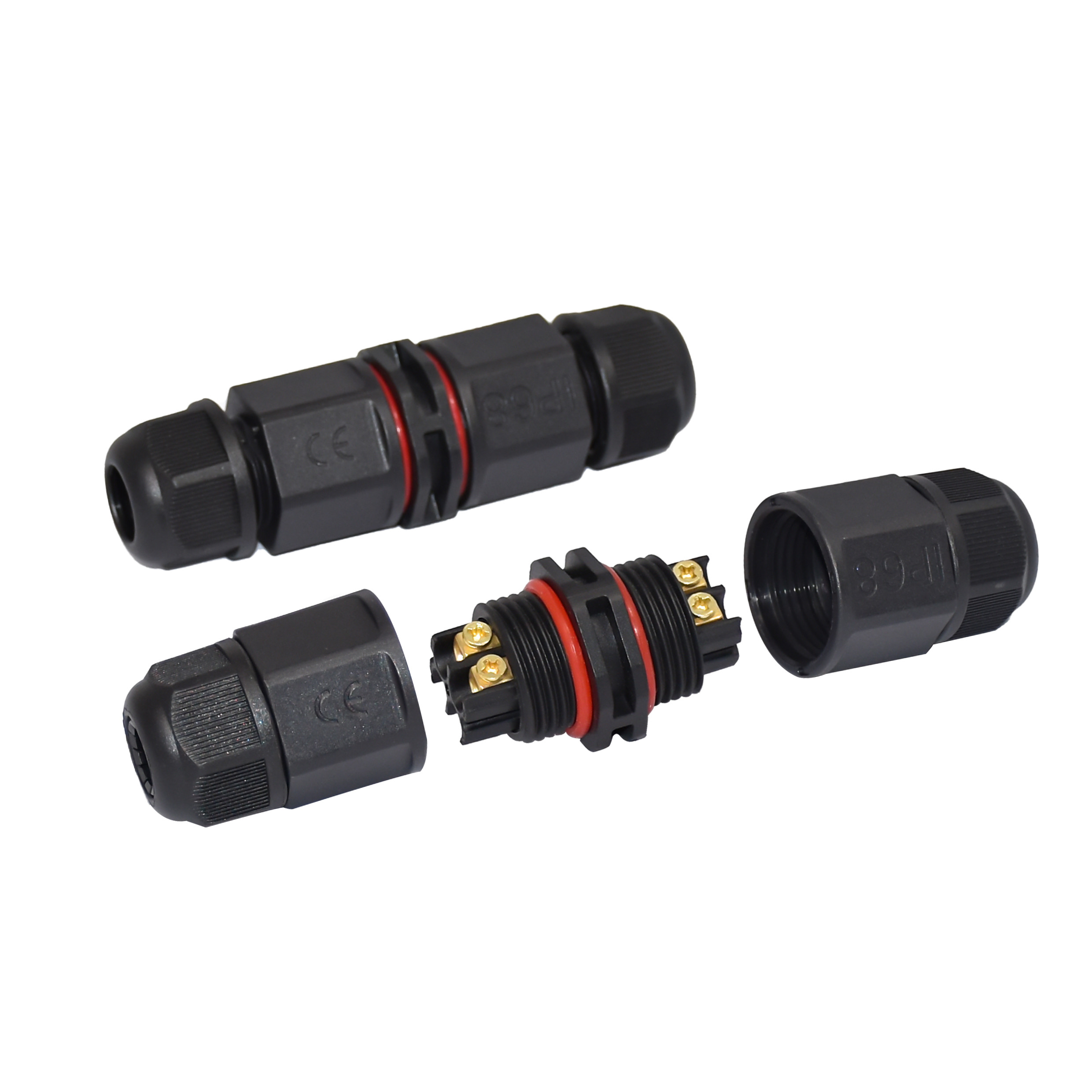 Plastic Straight Screw Type Outdoor IP68 4Pin Waterproof Connector ...