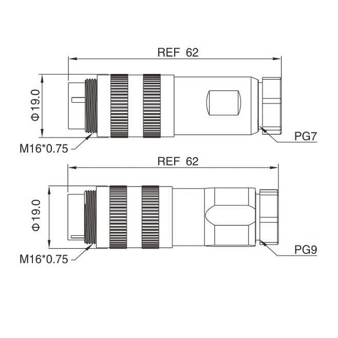 IP67 Waterproof Electrical Circular Cable Molded Assembly 5p/6p/7pin ...