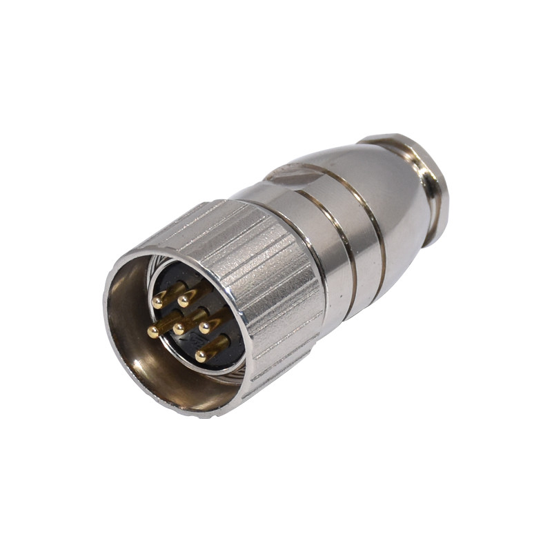 M23 17 Pin Connector 623 Signal Male Straight Plug Connector For Servo ...