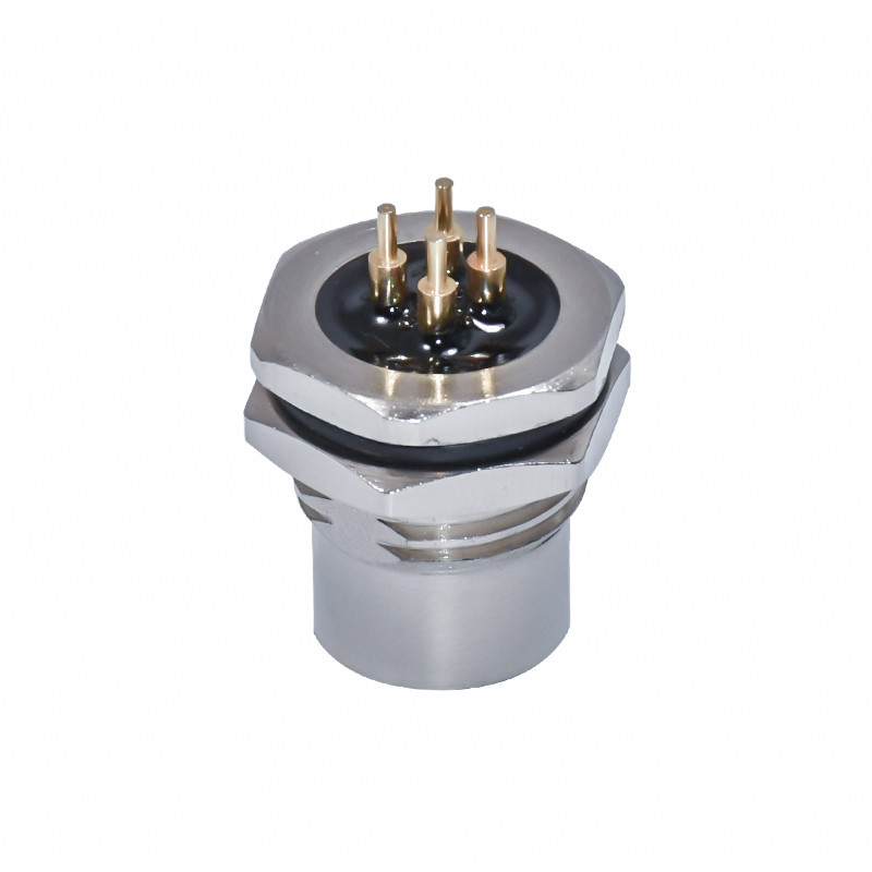 Factory Automation ACode PCB Mount M12 Screw Lock Wire PCB Panel Flang ...