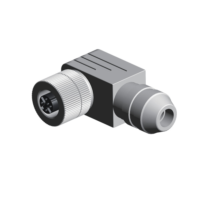 PA66 M12 Waterproof Connector IP67 IP68 Metal 4pin 5pin Elbow Plug ...