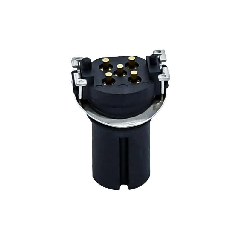 PVC Female SMD Socket M12 Waterproof Connector PCB Type 4 Pin IP67