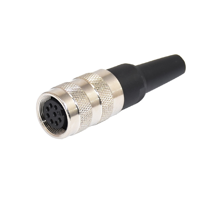 IP67 M16 8 Pin Connector PA66 Straight Male Female Connector For Military