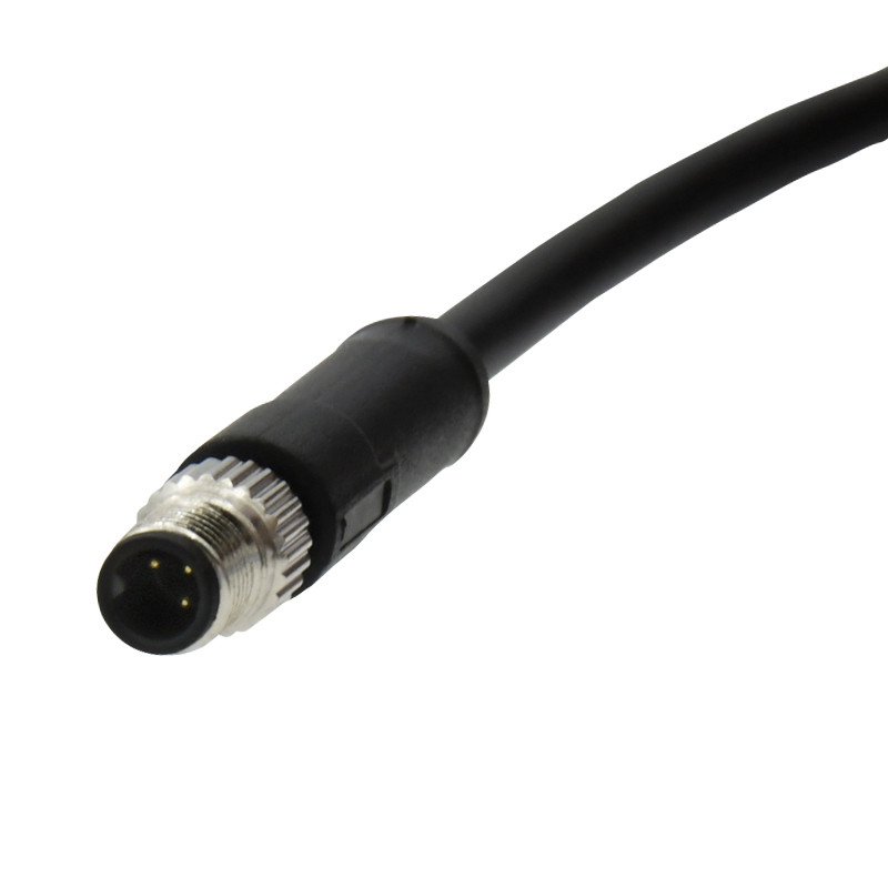 3P / 4P M5 A Code Waterproof Circular Plastic Connectors DIN For Automotive