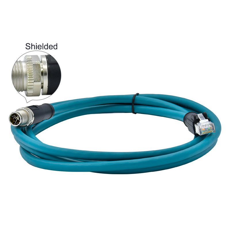 Rigoal IP68 Waterproof Circular Connector m12 x coded to rj45 cable For ...
