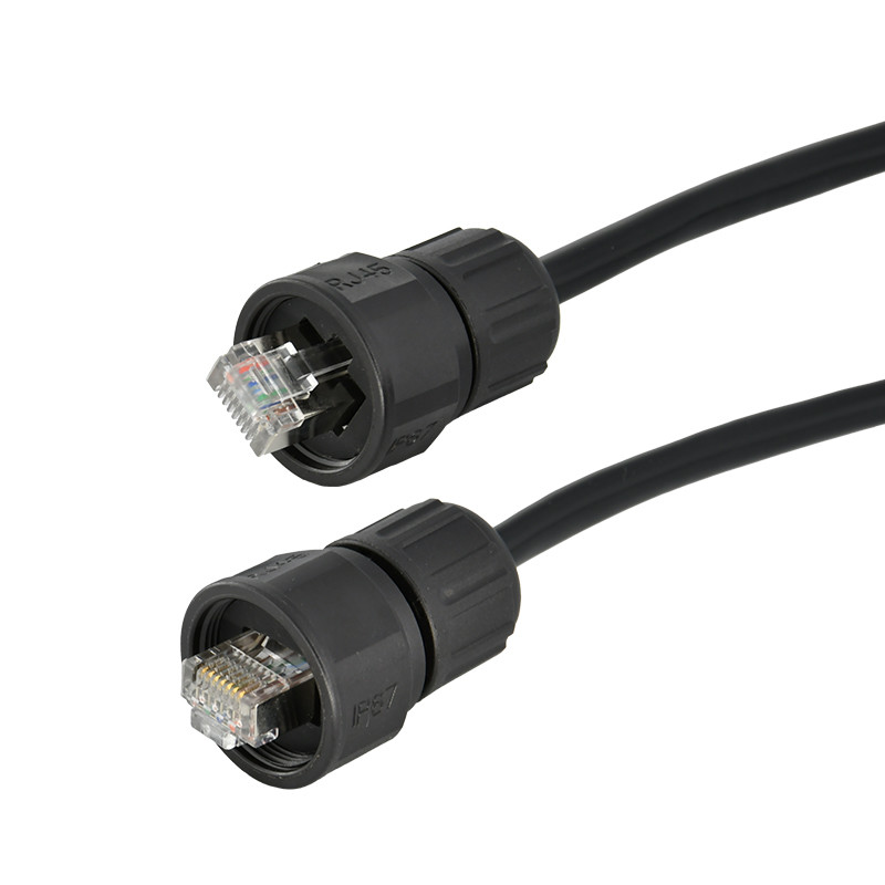 Rigoal Waterproof IP67 Rj45 Ethernet Connector PA GF Coupling nut For ...