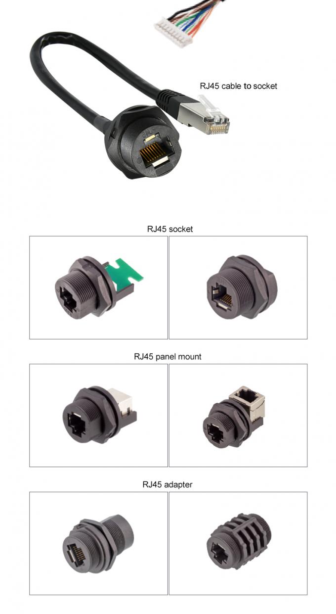 Right Angle Waterproof Rj45 Ethernet Connector Shielded Screw Lock ...