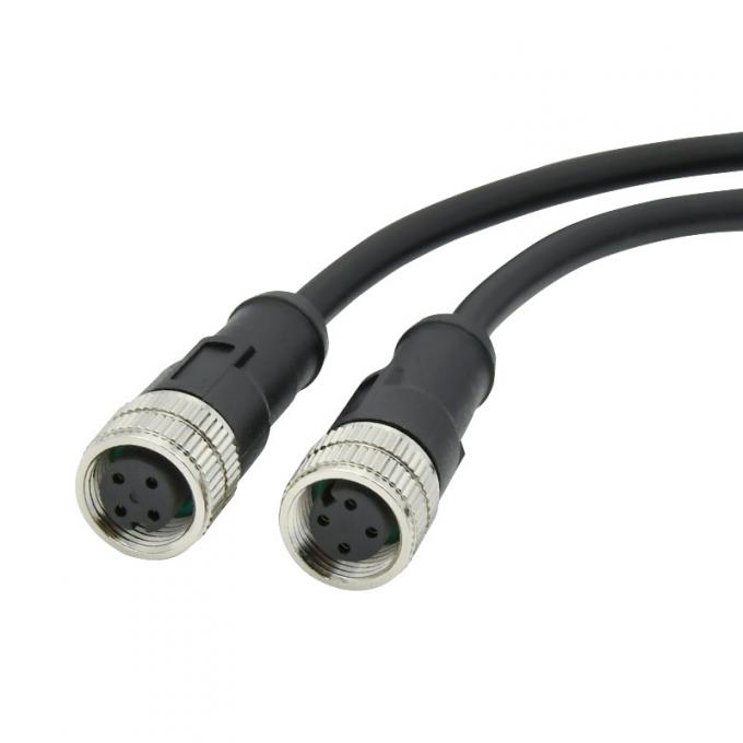 A Code 4 Pin M12 Y Splitter Molded Cable IP68 Waterproof M12 Connector