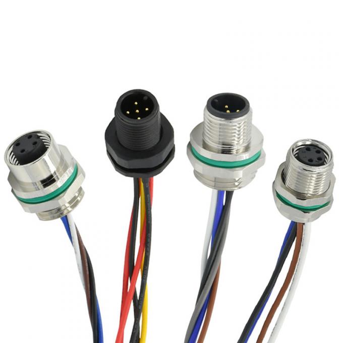 5 Pins Male Female M12 A Code Connector Waterproof Panel Mount M12 ...