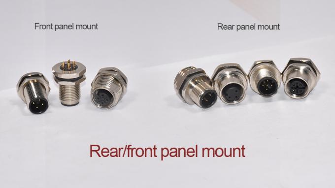 Male Female Solder Pcb M8 M12 Wall Panel Mount Connector 3 - 17 Pin A ...