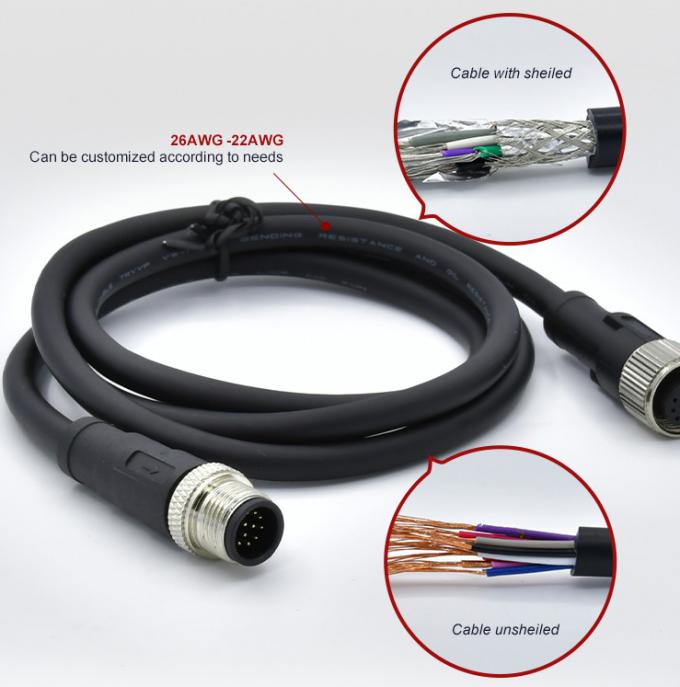 Rigoal PVC PUR M12 Waterproof Connector Male Female Battery Welding M12 ...