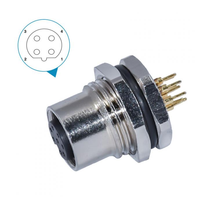 4 Pin Waterproof Bulkhead Connector