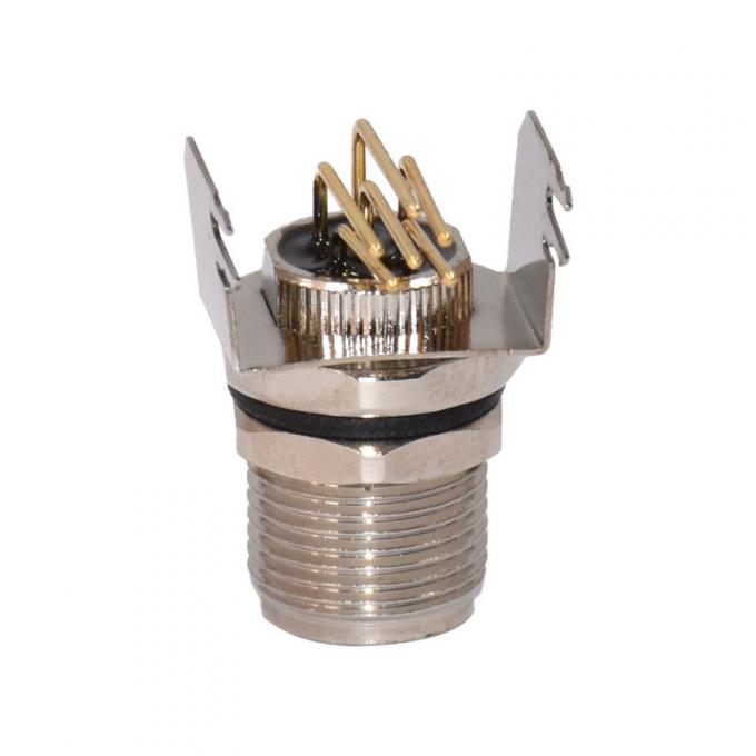 M8 6pins Female 90 Degree 4pins Female Panel Mount Connector Sensor ...